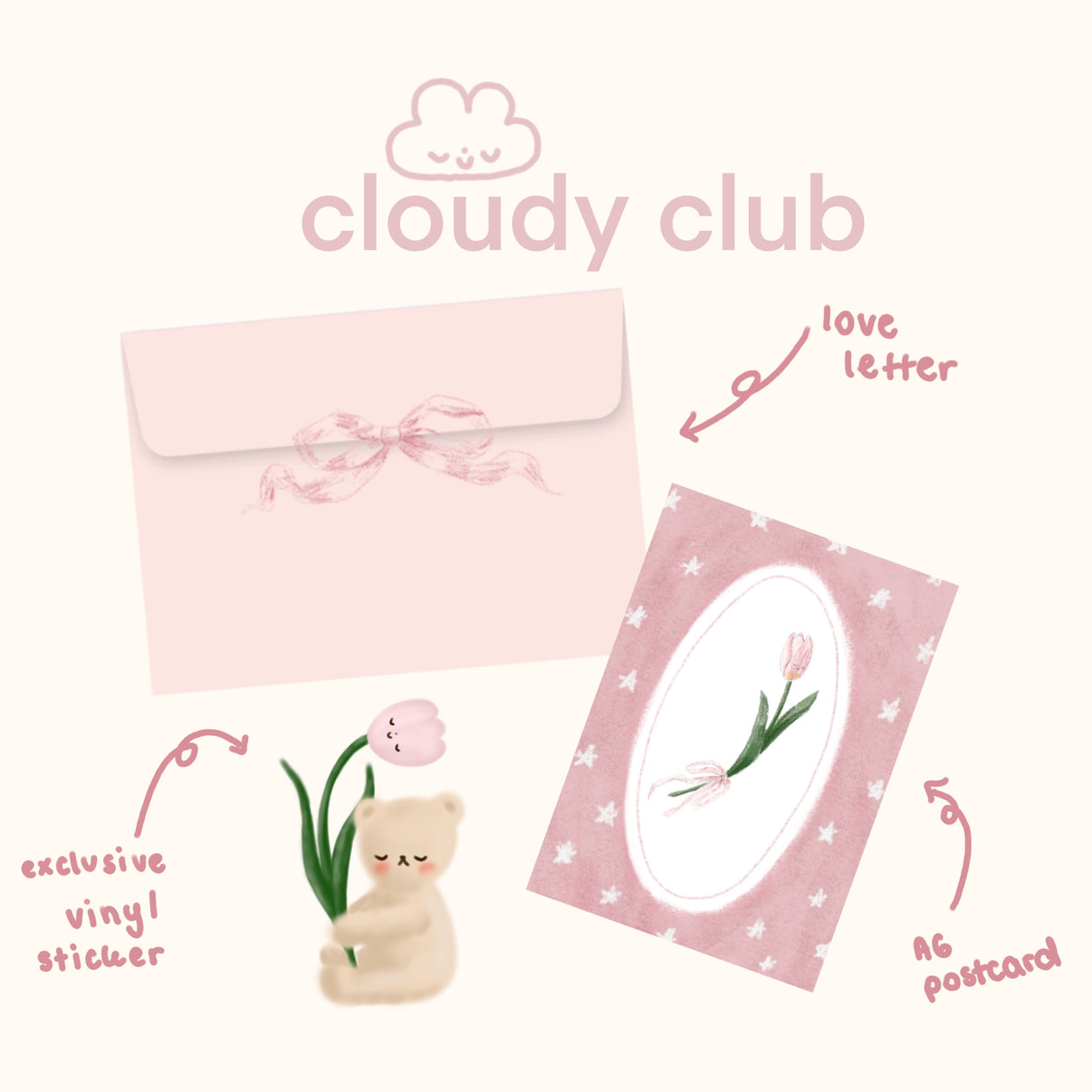 Cloudy Club - a monthly snail mail club – Alessia E Art